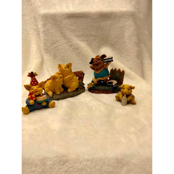 Russ | Accents | 4 Miniature Vintage Collectable Pigs Russpigsvillezoo ...